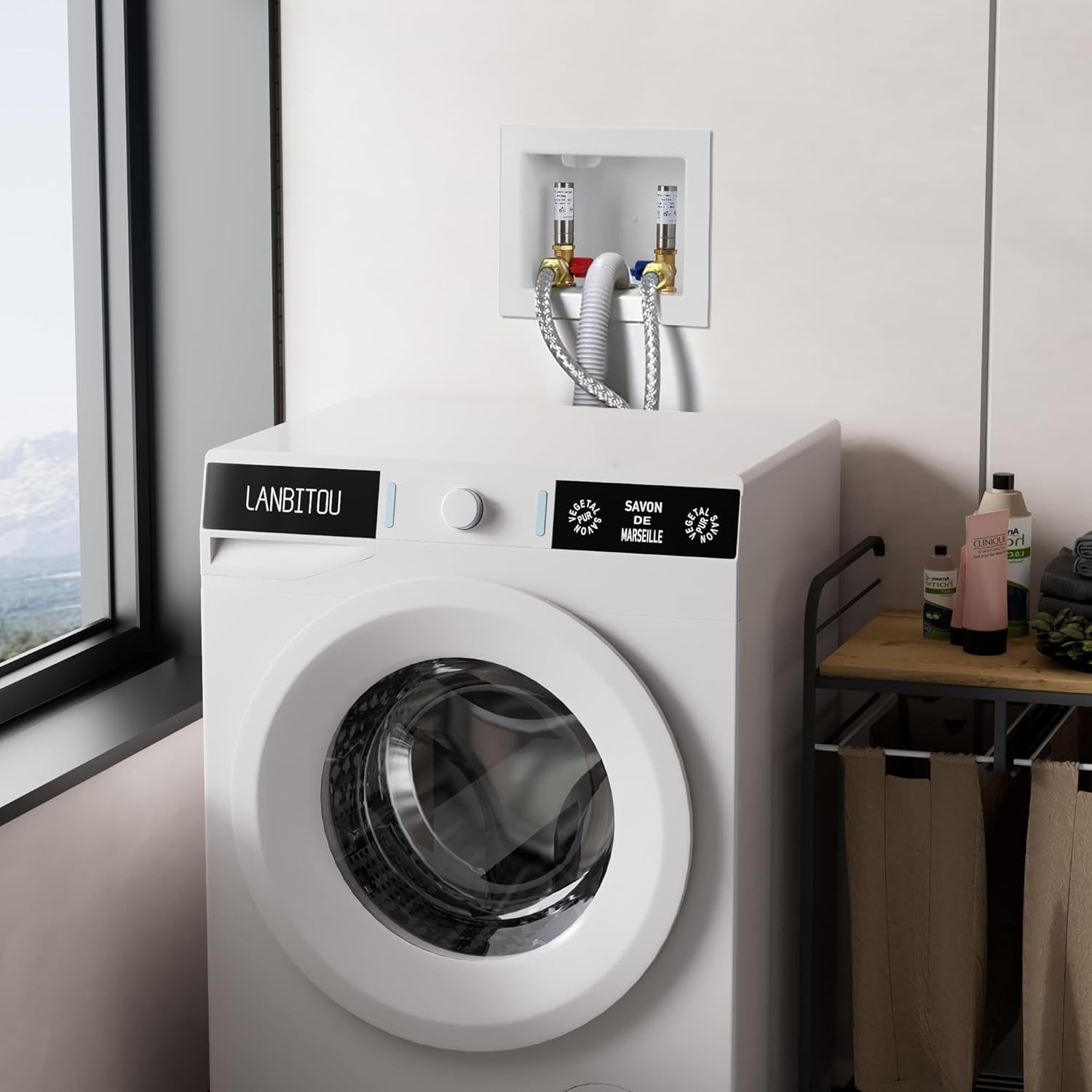 TG4THT-Press Washing Machine Outlet Box with Stainless Steel Water ...