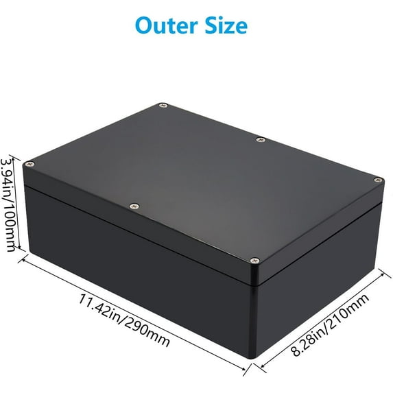 TG4THT-Project Box ABS Black Electrical Boxes IP67 Outdoor Waterproof ...