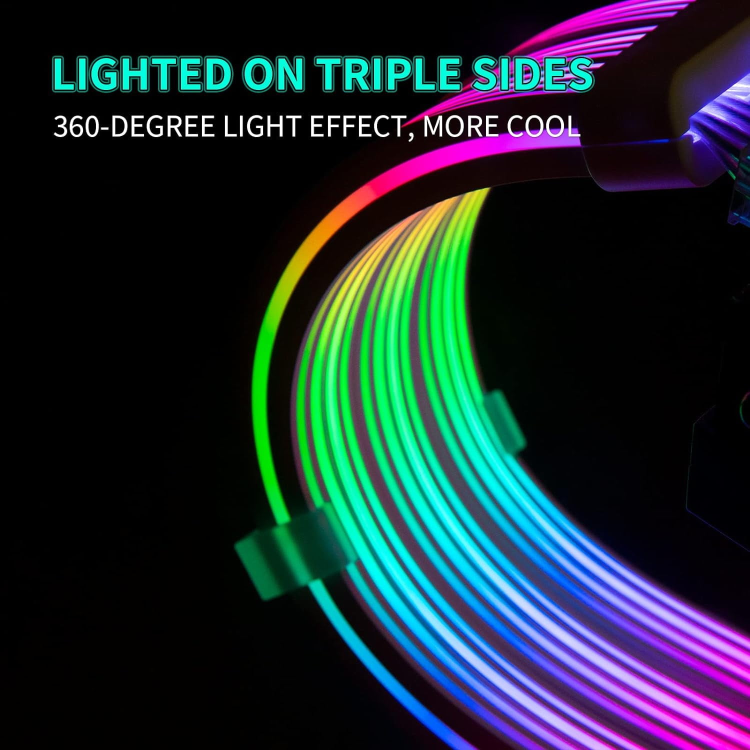 TG4THT-RGB 8 Pin PCIE Cable,3 x 8Pin (6+2) RGB GPU PSU Cables 5V 3Pin ...