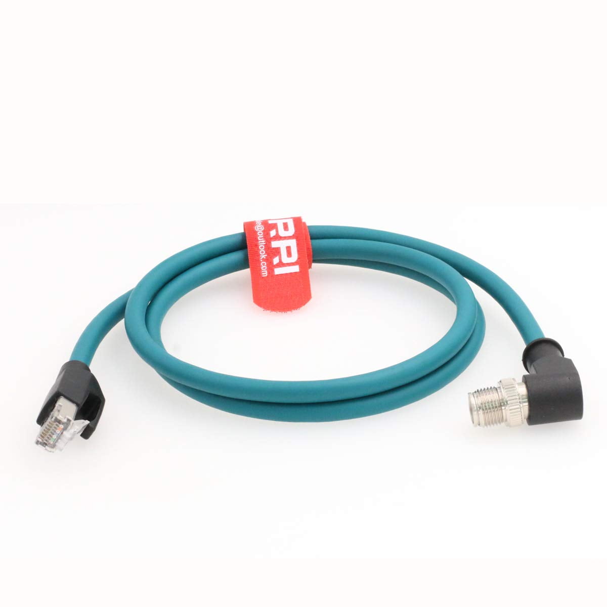 TG4THT-Right Angle M12 X-Coded 8 Pole to RJ45 Industrial Ethernet Cat ...