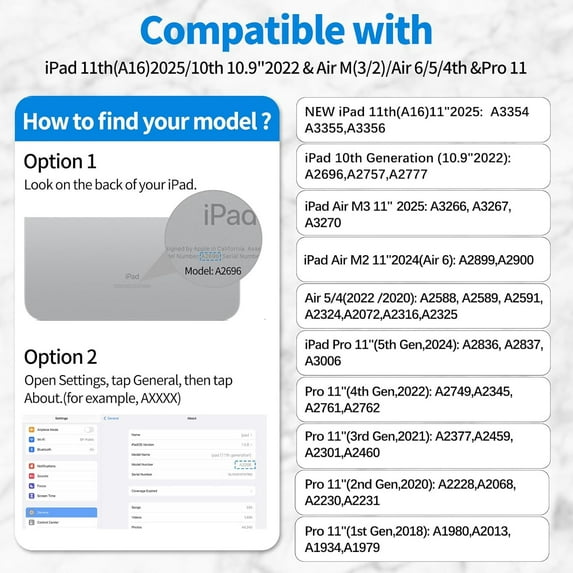 TG4THT-SUPLIK Kids Case for iPad 11th Gen (A16) 11-inch 2025 & 10th Generation 10.9" 2022 & Air ...