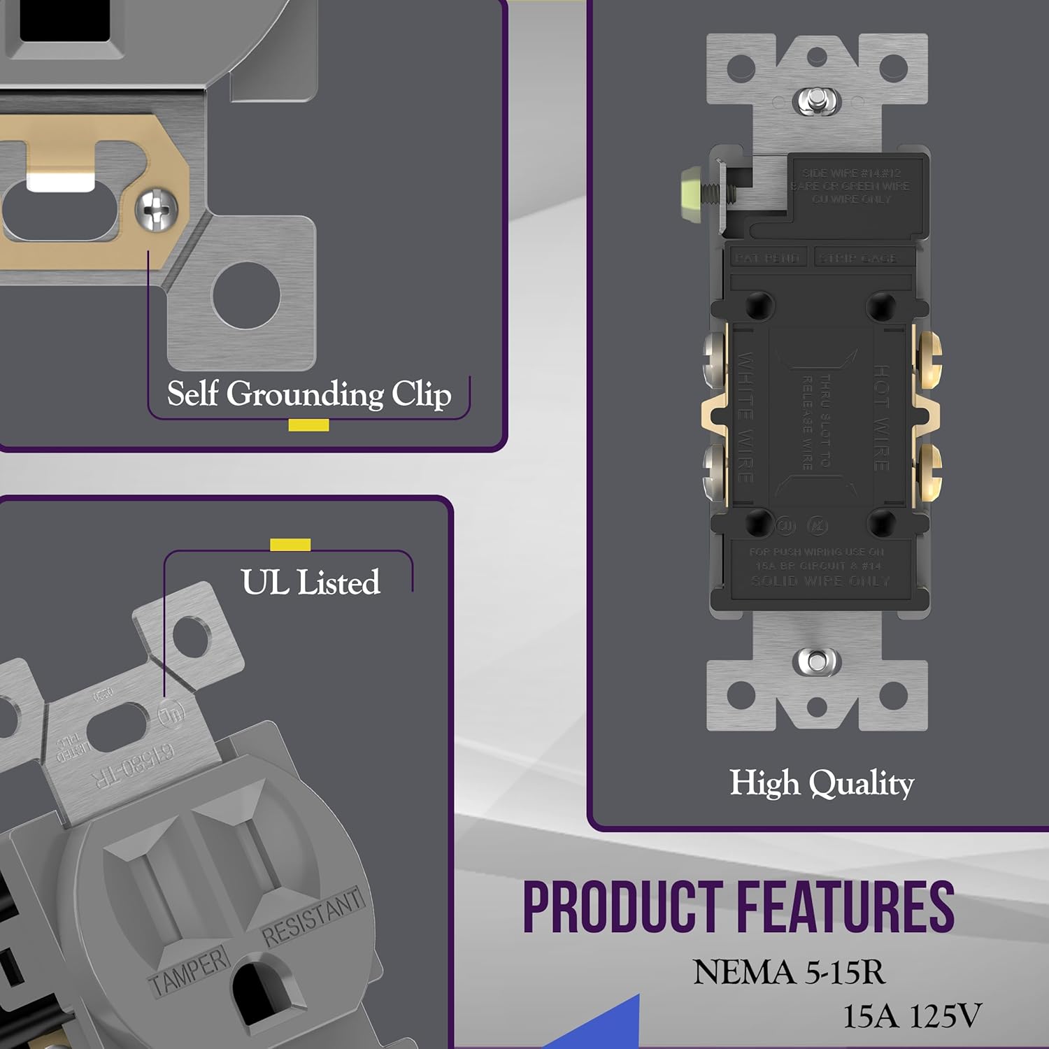 TG4THT-Tamper-Resistant Child Safe Duplex Receptacle Outlet ...