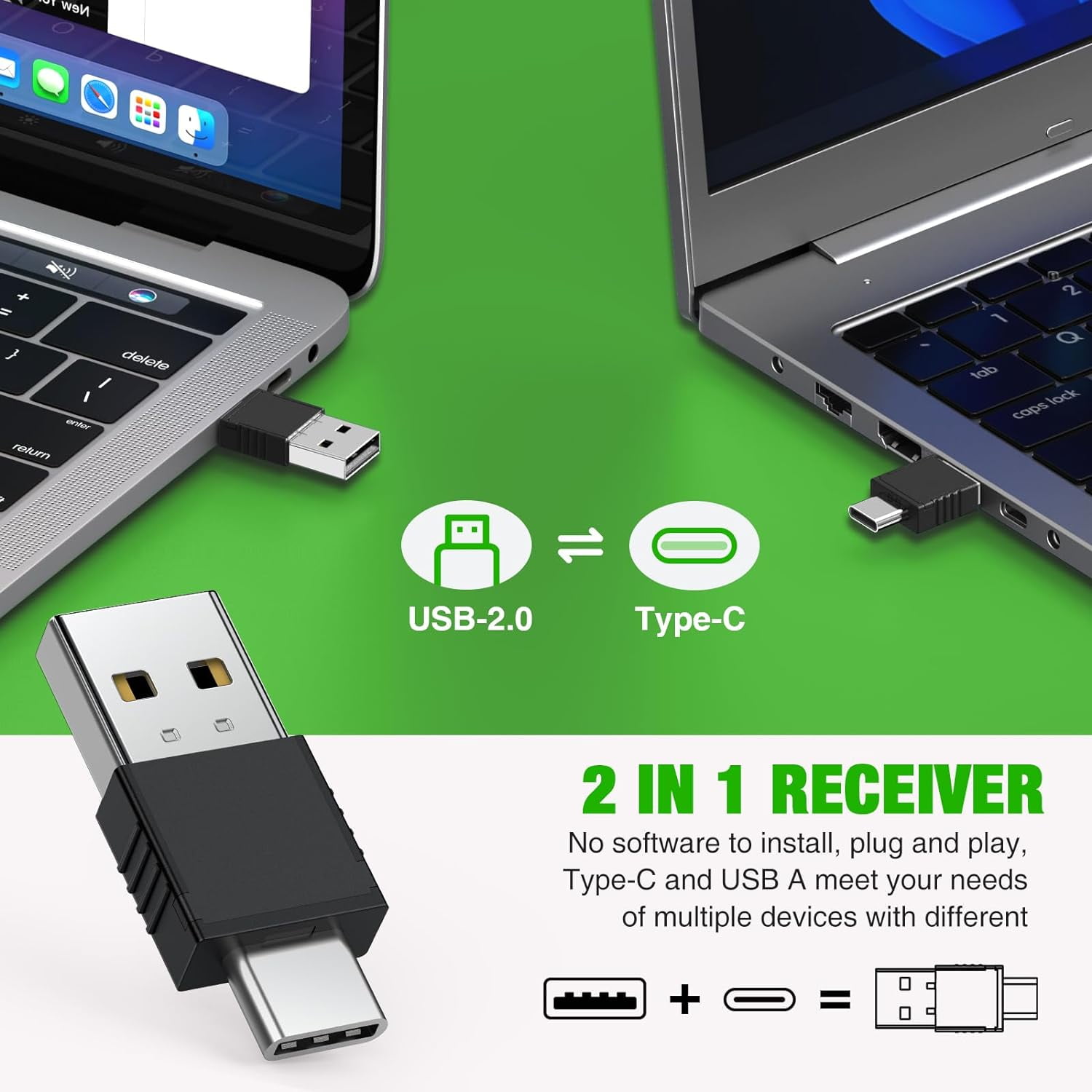 TG4THT-USB C Rechargeable Presentation Clicker with Green Light, Remote ...