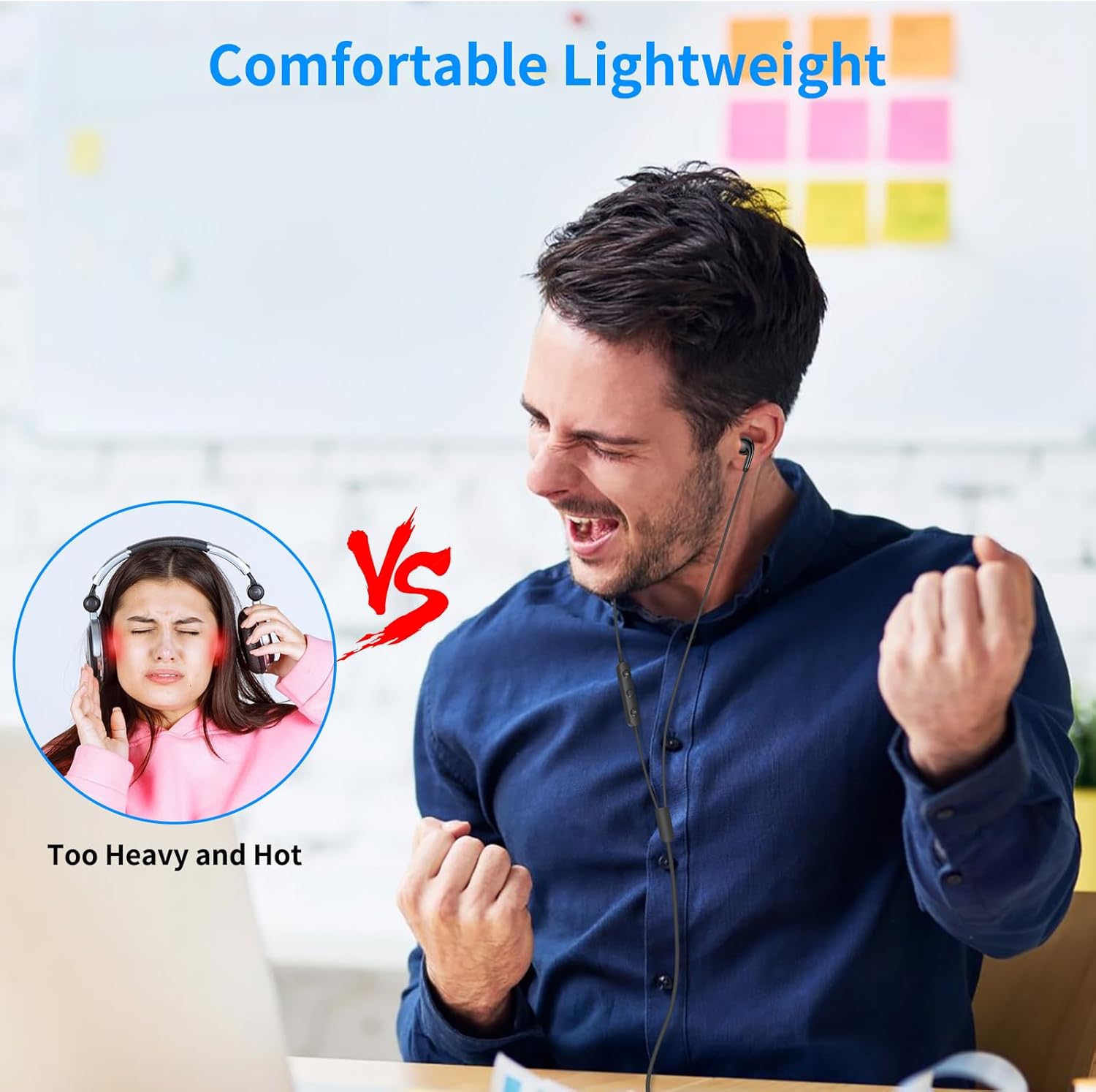 TG4THT-USB Earbuds for PC,Headphones with Microphone for Computer,Wired ...
