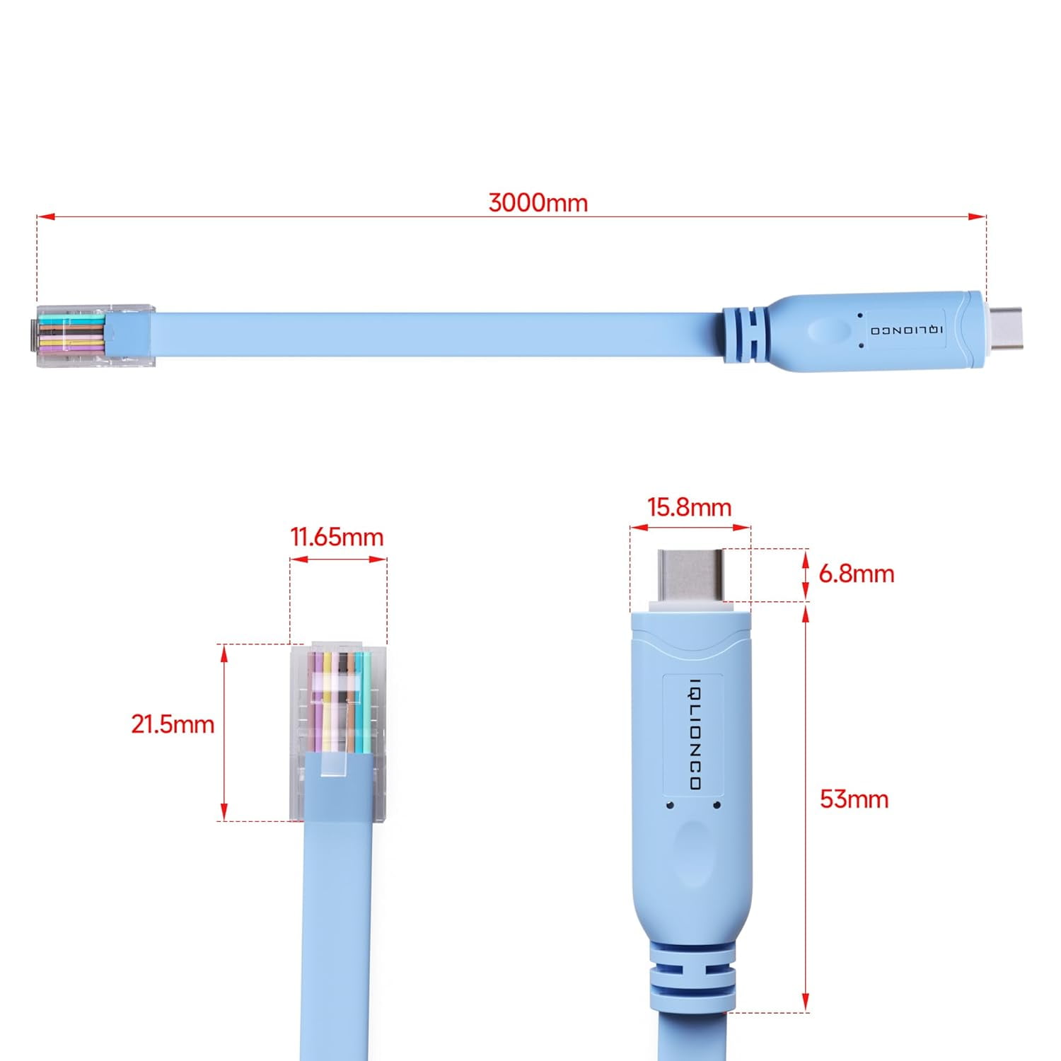 TG4THT-USB Type C to RJ45 Console Cable, 10FT USB-C Console Cable ...