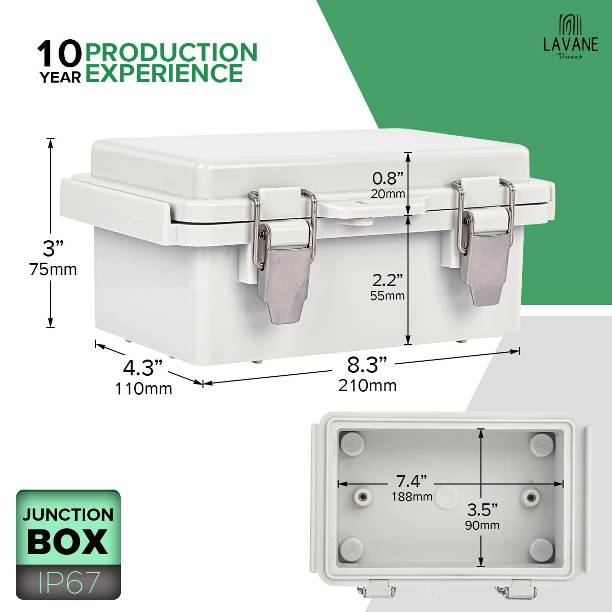 TG4THT-Waterproof Outdoor Junction Box, LA VANE IP67 ABS Plastic ...