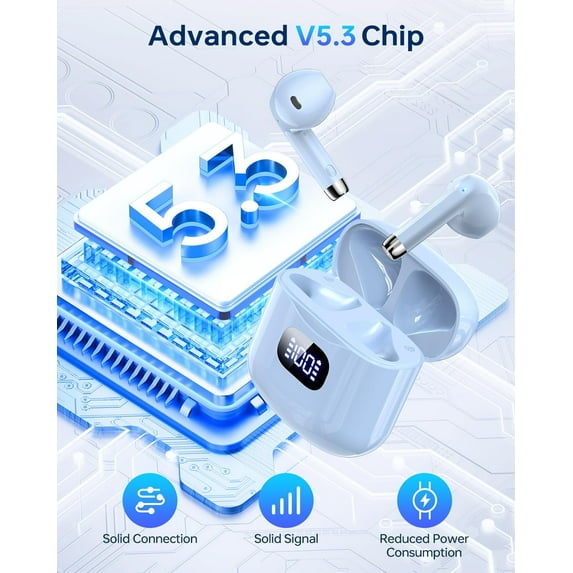 TG4THT-Wireless Earbuds Bluetooth 5.3 Headphones, 40Hrs Playback Stereo ...