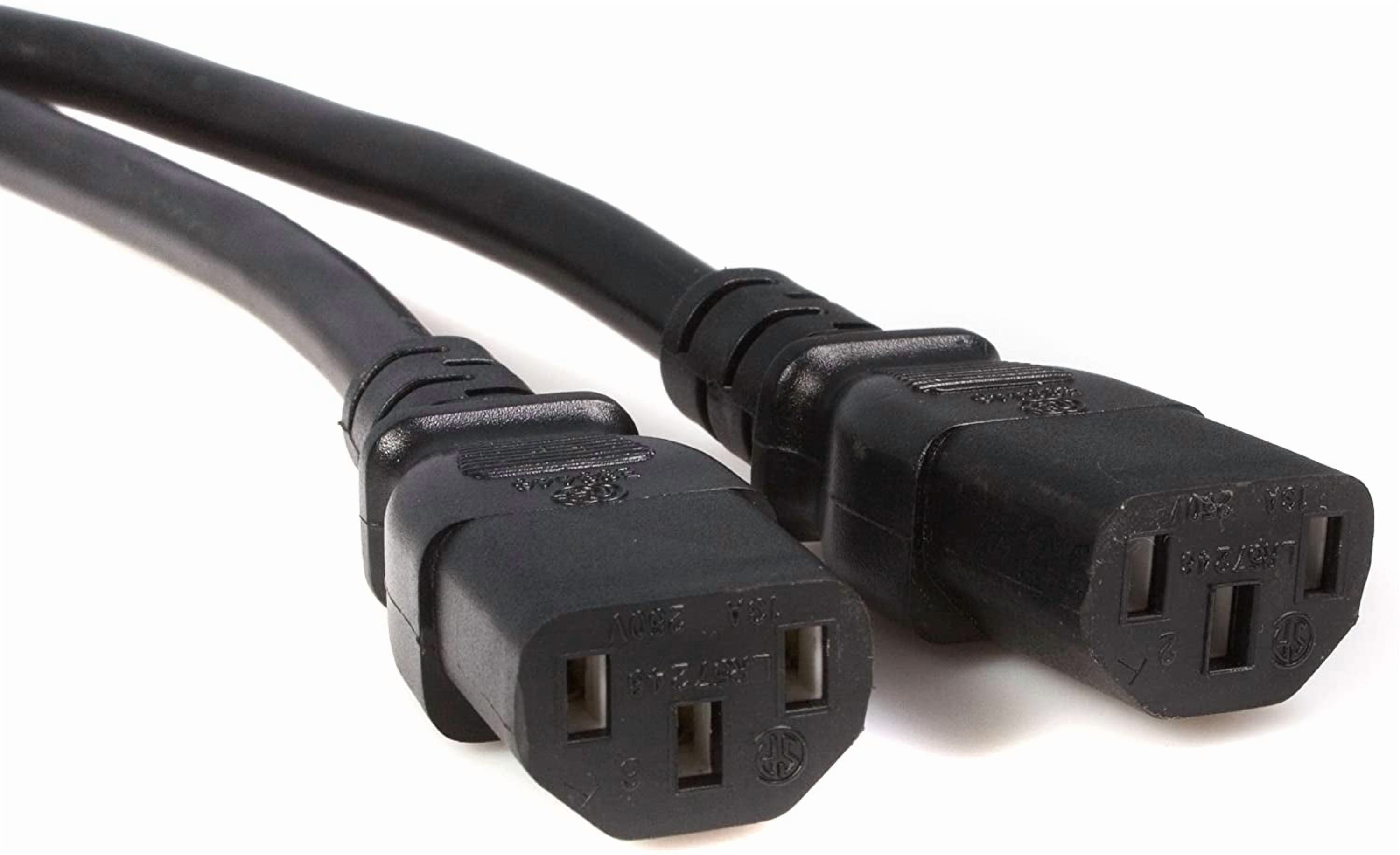 TG4THT-.com 10ft (3m) Power Extension Cord Splitter, C14 to 2x C13, 13A ...