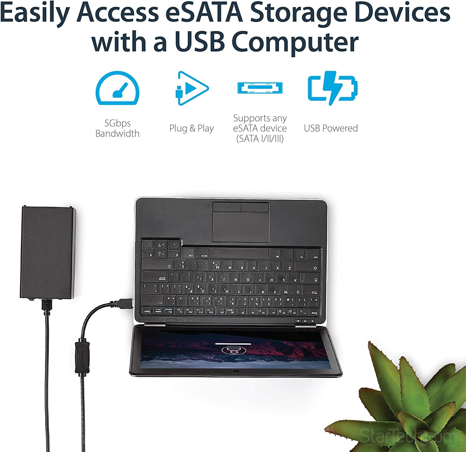 TG4THT-.com 3 ft USB 3.0 to eSATA Adapter - 6 Gbps USB to HDD/SSD/ODD ...