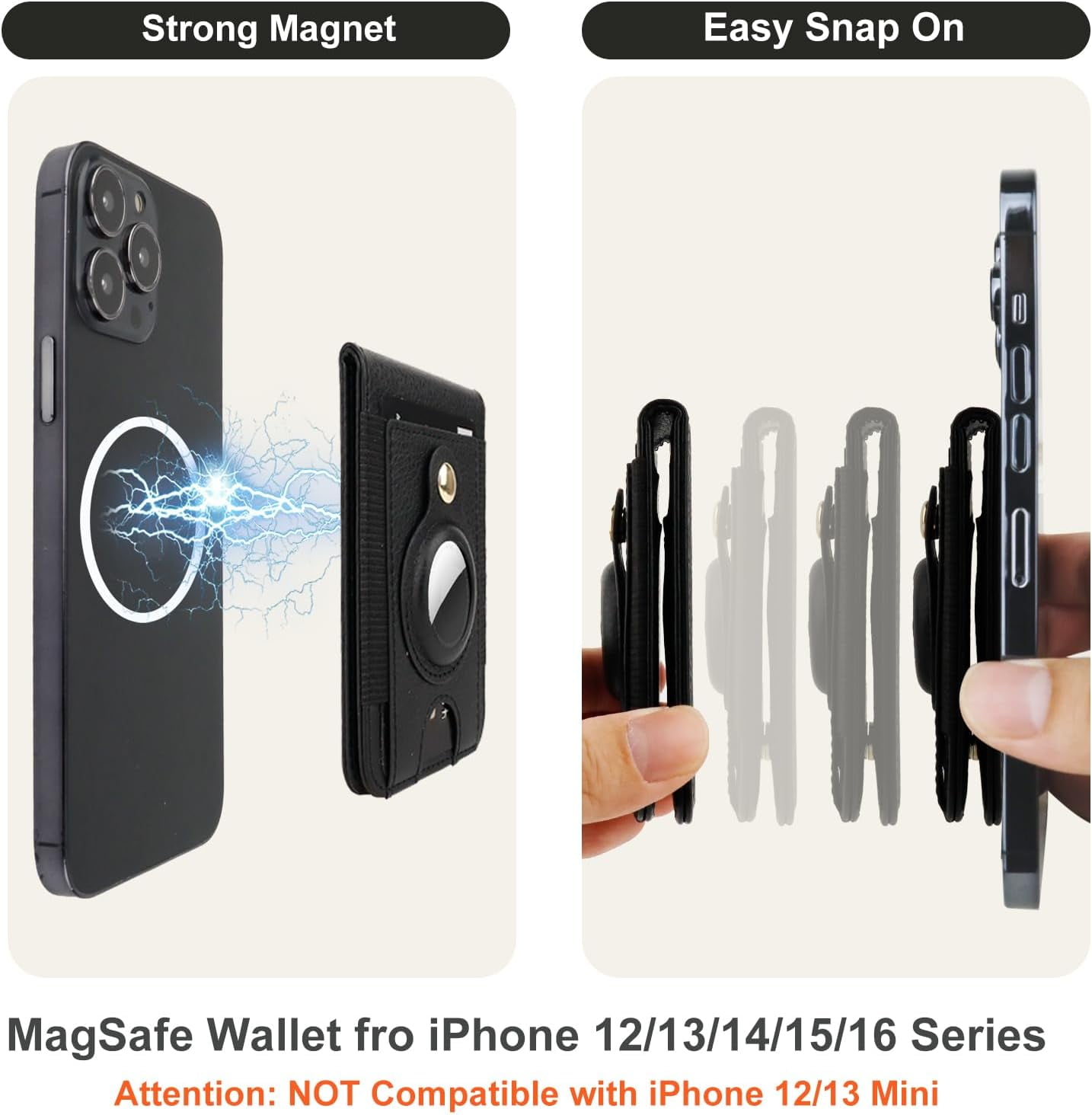 TG4THT-for MagSafe Wallet Magnetic Card Holder for iPhone 16/15/14/13 ...