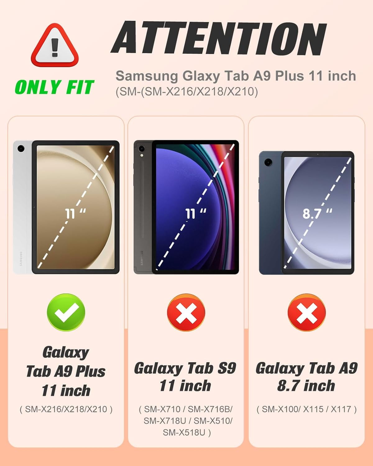 TG4THT-for Samsung Galaxy Tab A9 Plus Case 11'' - for Women Girls Cute ...