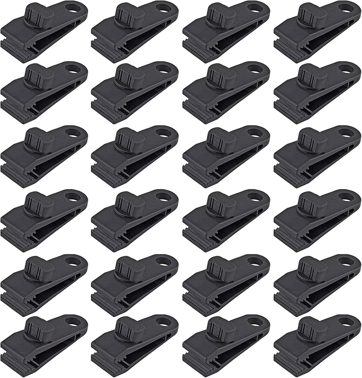 TGHTBA-24 Pcs Tarp Clips, Heavy Duty Lock Grip, Reusable Tarp Clamps ...