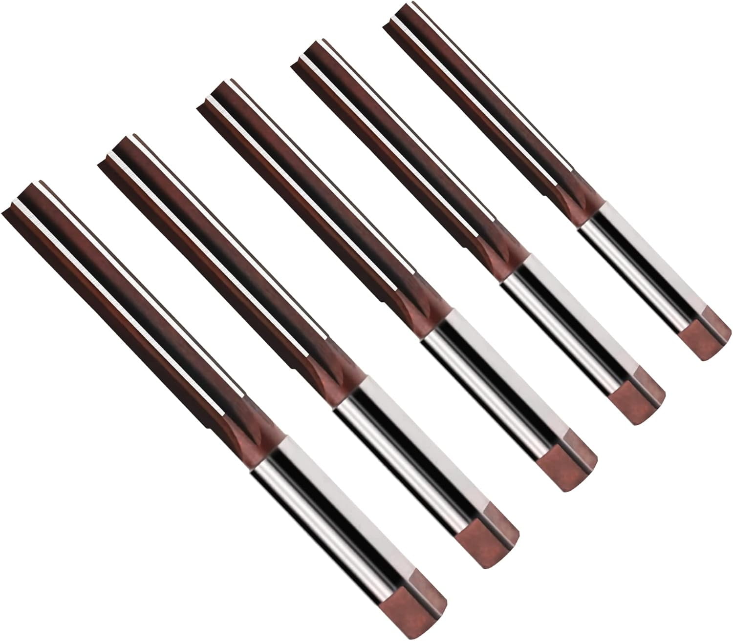 TGHTBA-5 PCS Hand Reamer Set Metric H8 Accuracy Alloy Tool Steel 9Crsi ...