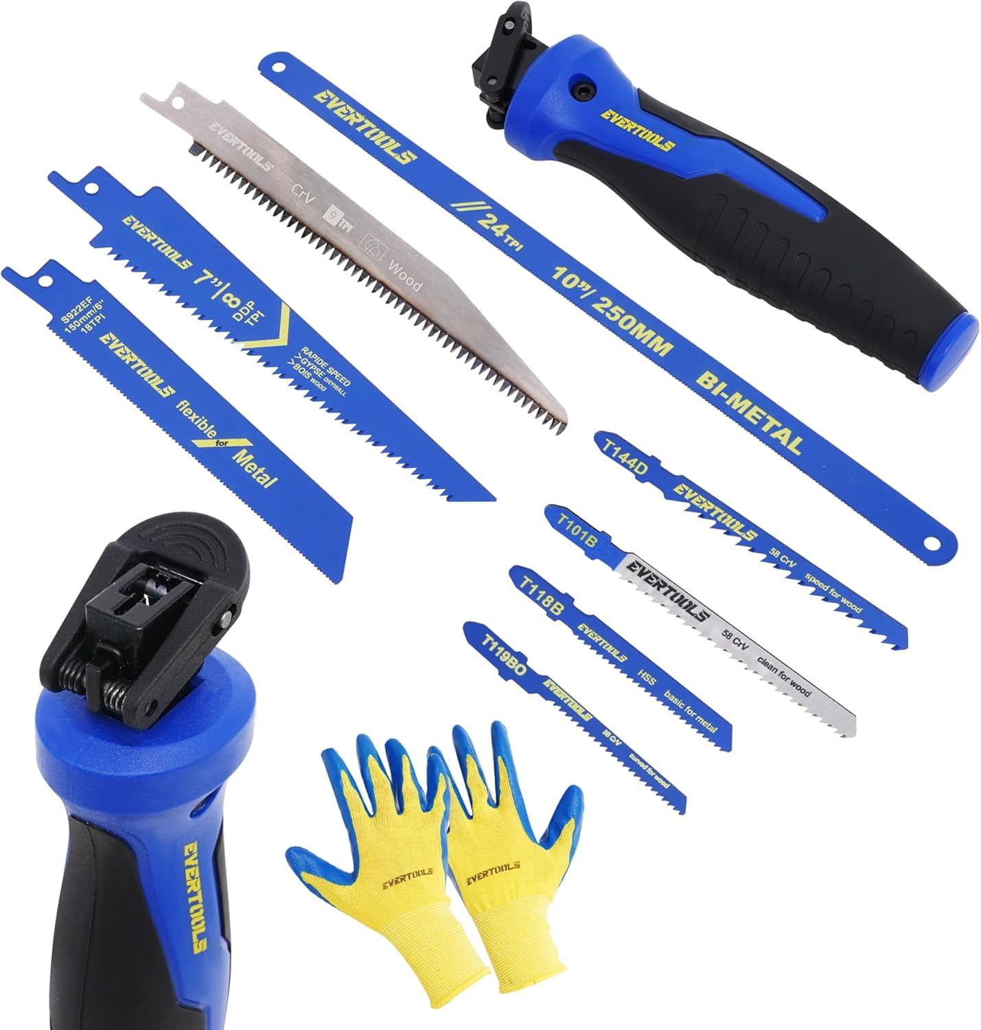 TGHTBA-8-in-1 Multi-Blade Hand Saw, Small Hacksaw, Long Handsaws, Jab ...