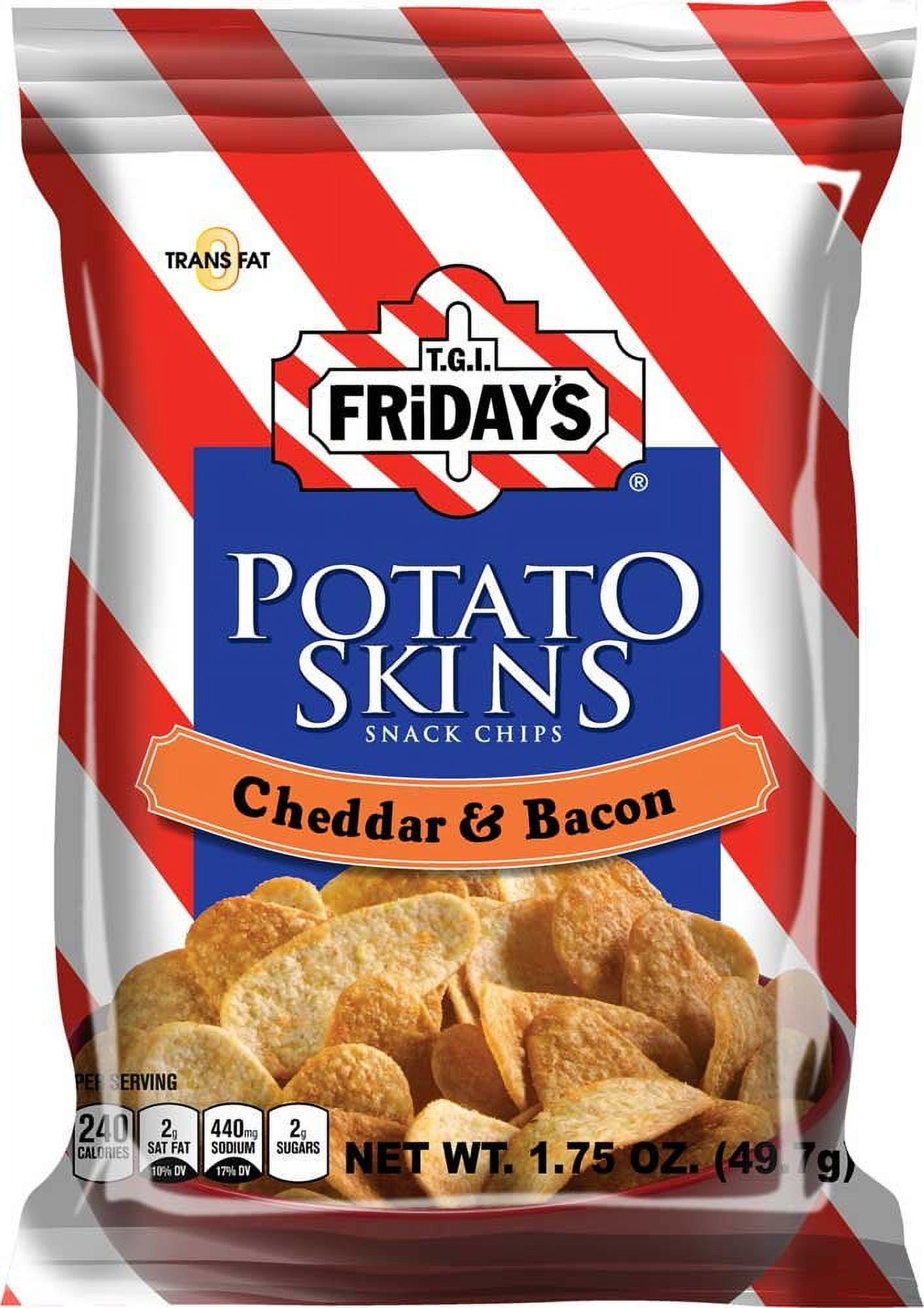 Tgi Fridays Cheddar And Bacon Potato Skins 175 Oz Bag 55 Per Case