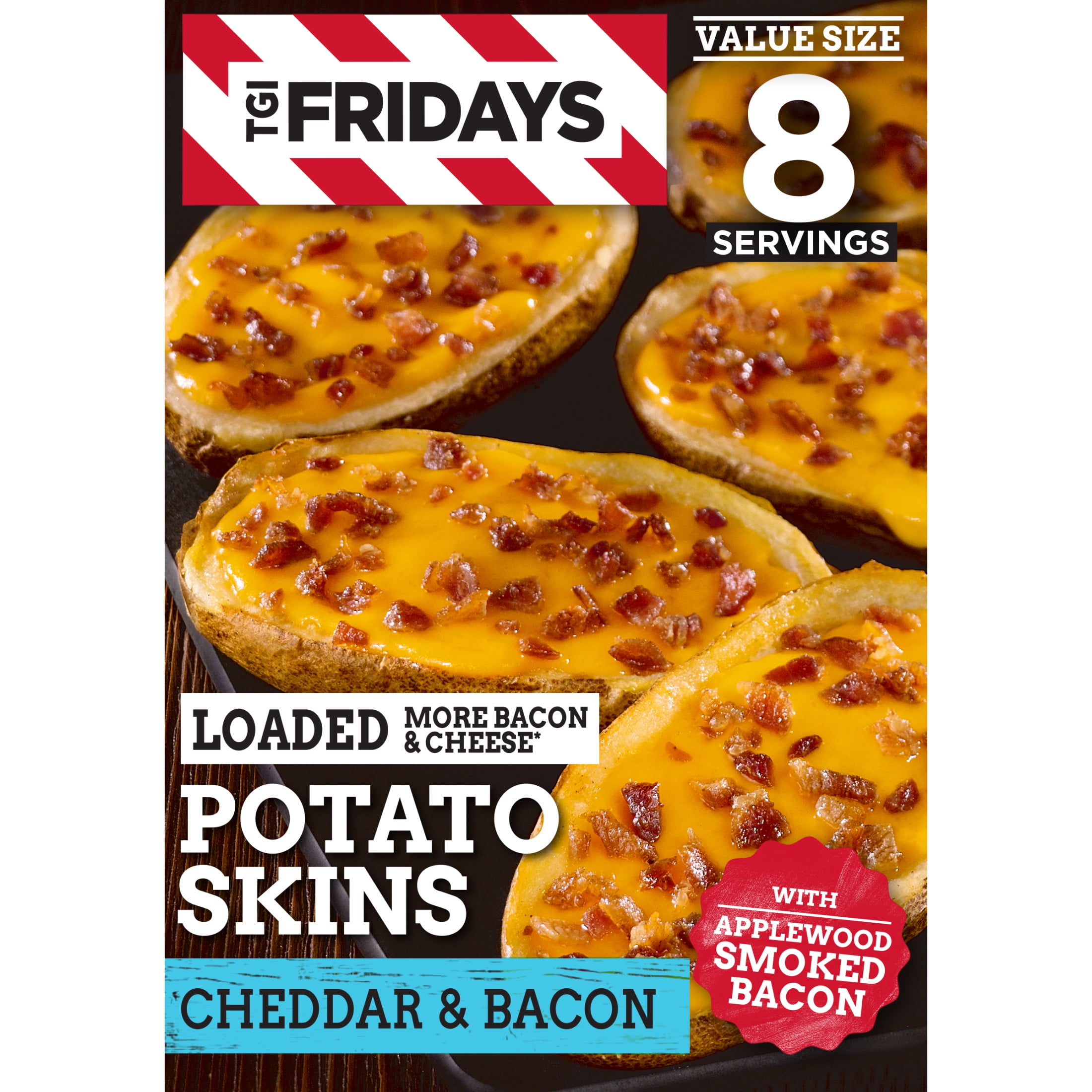 TGI Fridays Loaded Cheddar & Bacon Potato Skins Value Size Frozen ...