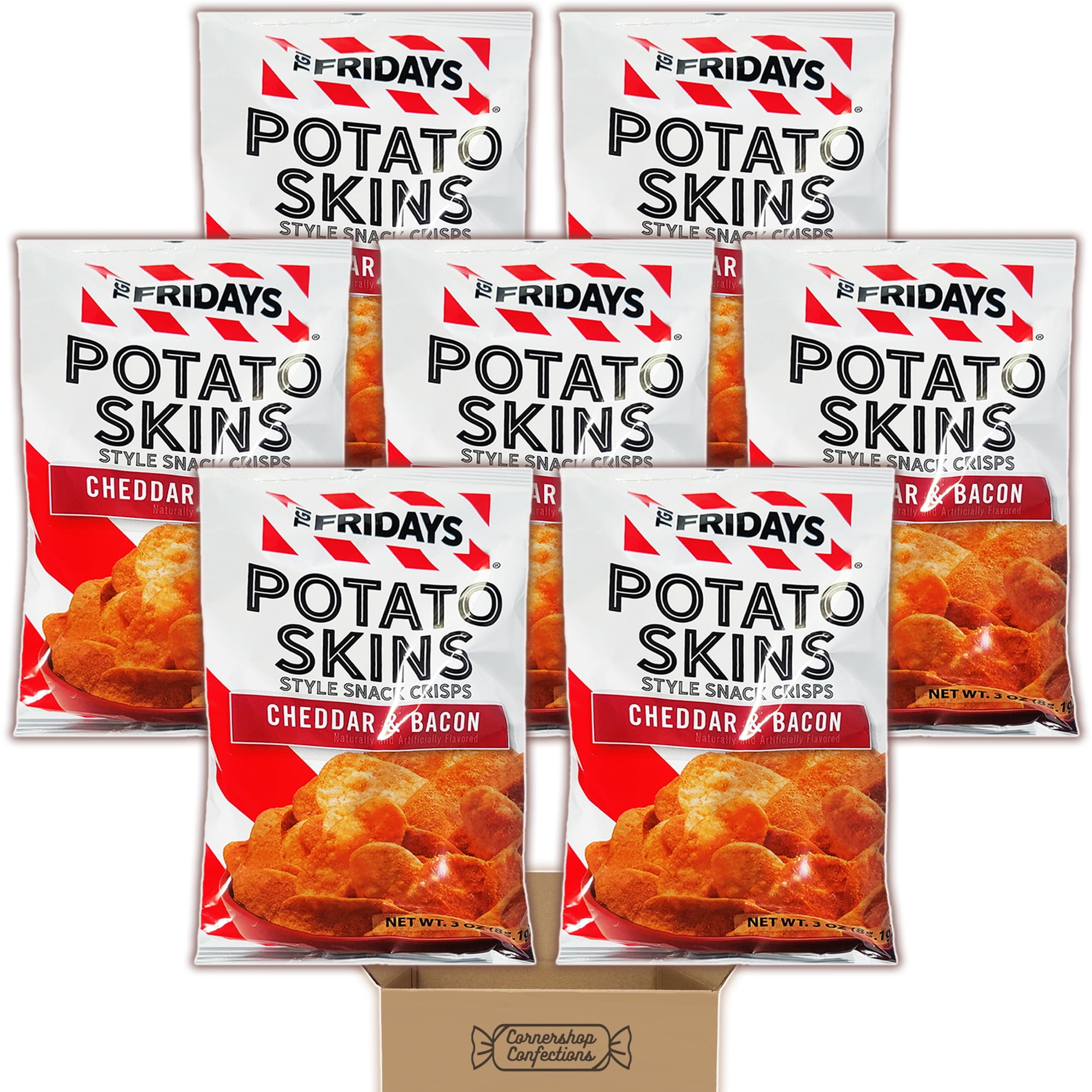 TGI Fridays Potato Skins Cheddar & Bacon Bundle Pack - 7 Individually ...