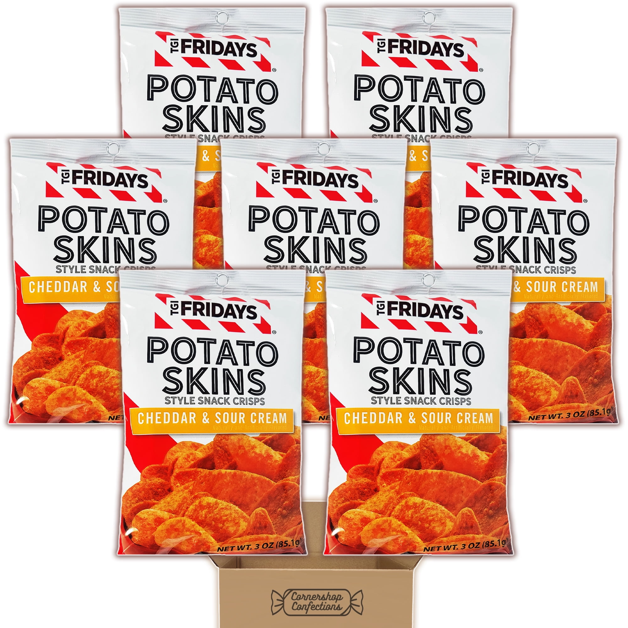 TGI Fridays Potato Skins Cheddar & Sour Cream Bundle - 7 Individually ...