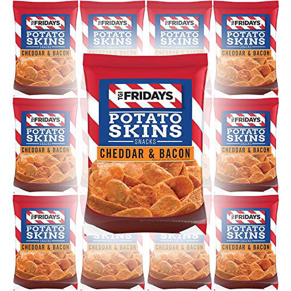 TGI Fridays Potato Skins Snacks, Cheddar and Bacon, 1oz Bag, Pack of 12 ...