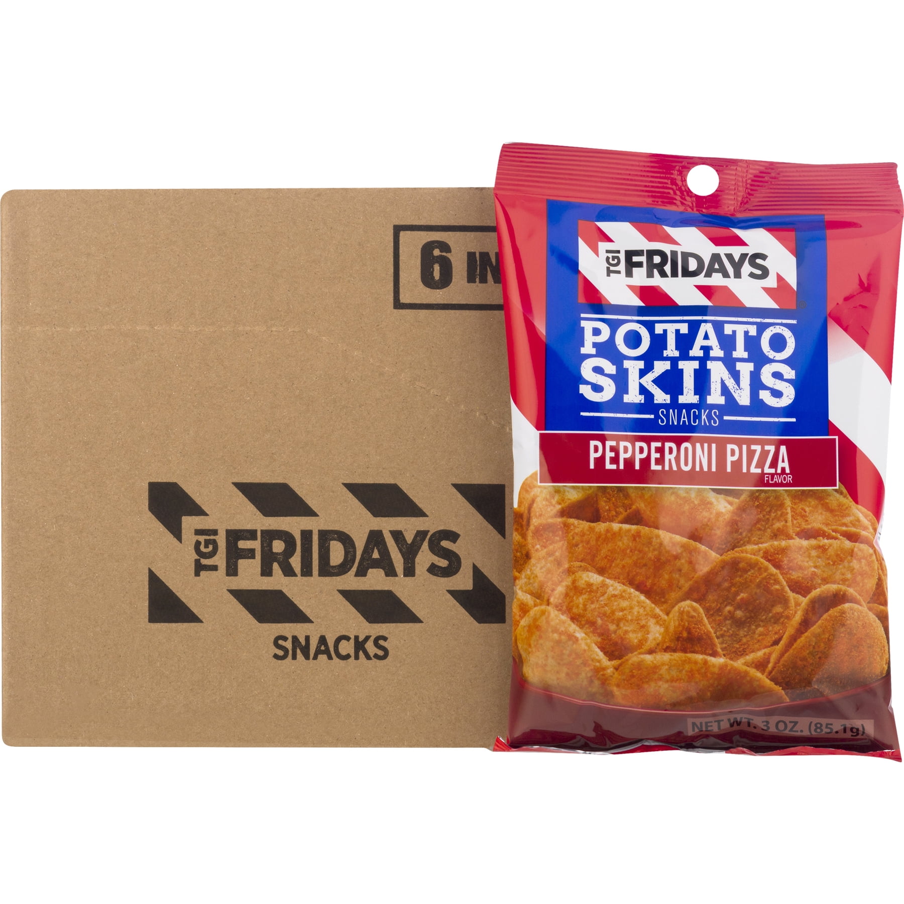 TGI Fridays Potato Skins Snacks Pepperoni Pizza, 3.0 OZ - Walmart.com