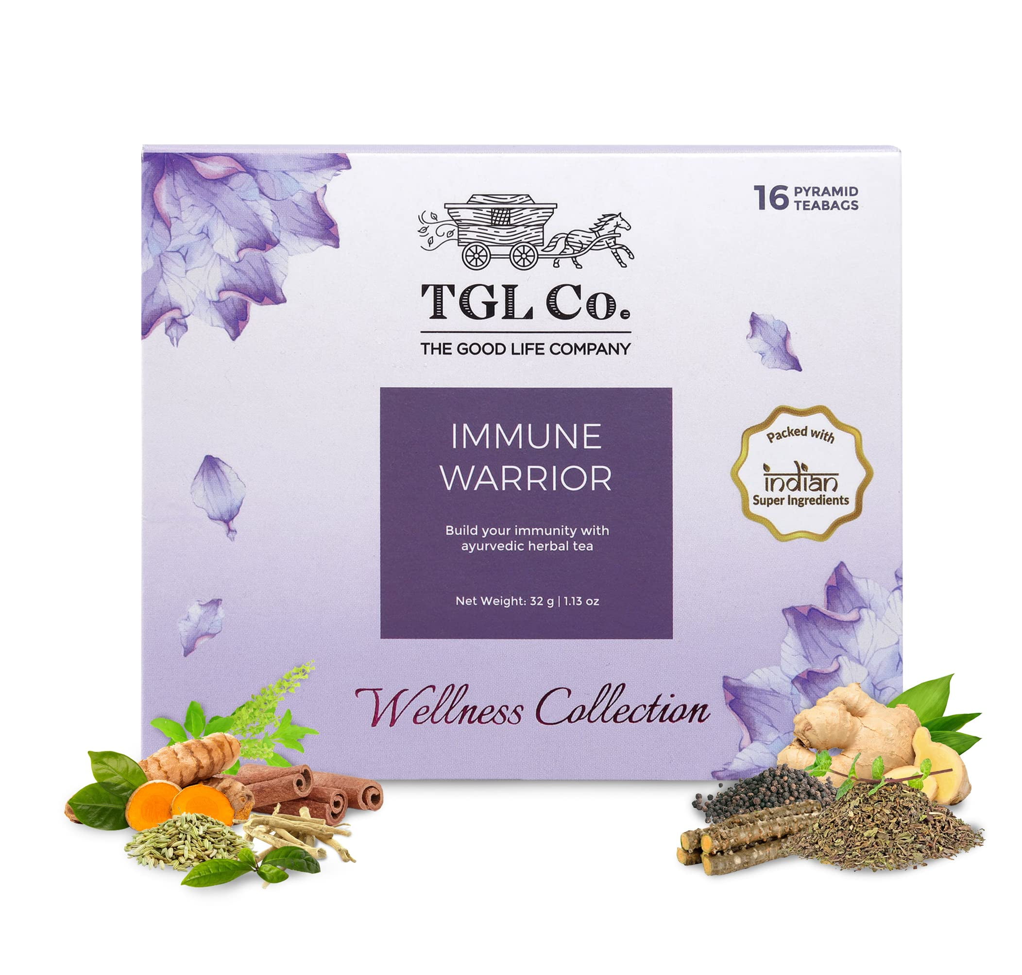 TGL Co. Immune Warrior Immunity Booster Tea Green Tea 16 Tea Bags ...