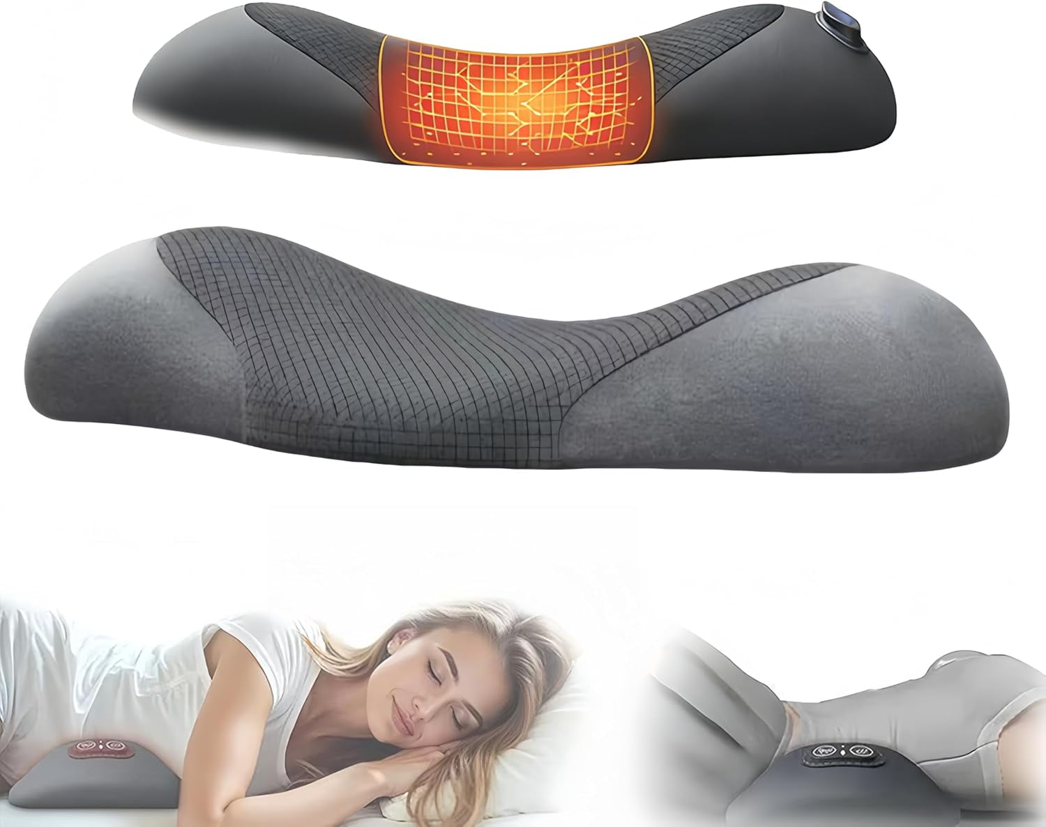 TGLIPI 3 in 1 Electric Lumbar Support Pillow with Traction Lifting ...