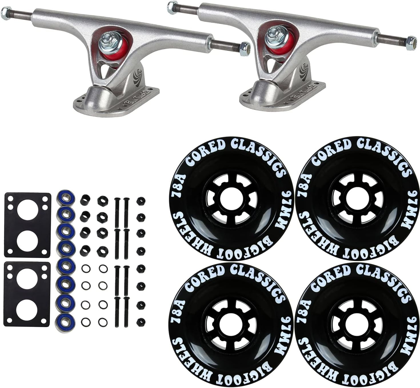 TGM Skateboards Premium Longboard Upgrade Kit with Paris Trucks, Wheels ...
