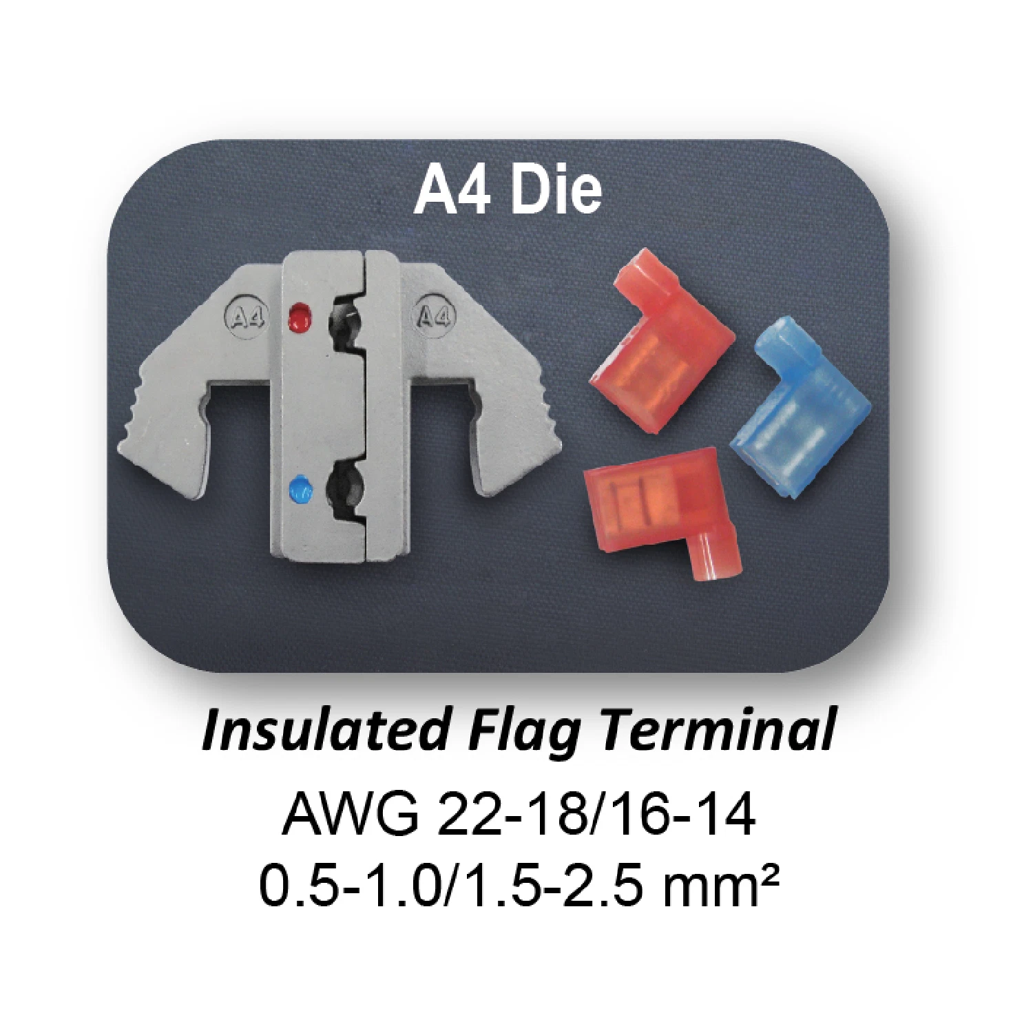 TGR Crimping Tool Die - A4 Die for Insulated Flag Terminals - Walmart.com