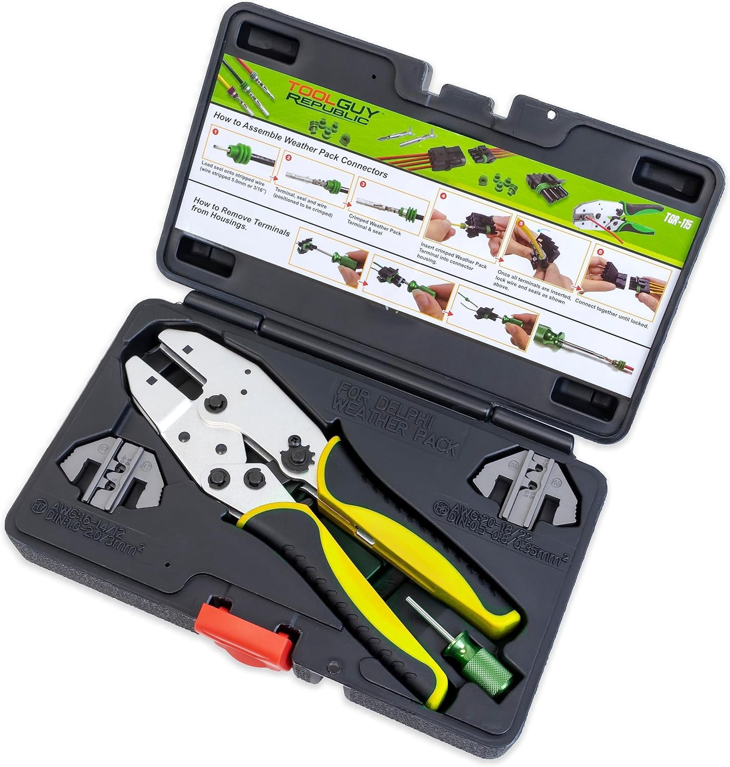 TGR Delphi Weather Pack Connector Terminal Ratcheting Crimping Tool ...
