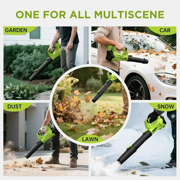 TH 21V Cordless Leaf Blower, Lightweight Electric Blower with 2 ...