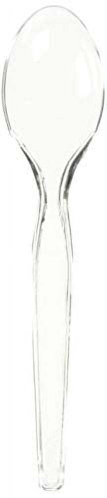 TH017 Plastic Cutlery Heavyweight Teaspoon Crystal Clear 6-Inch 1000 ...