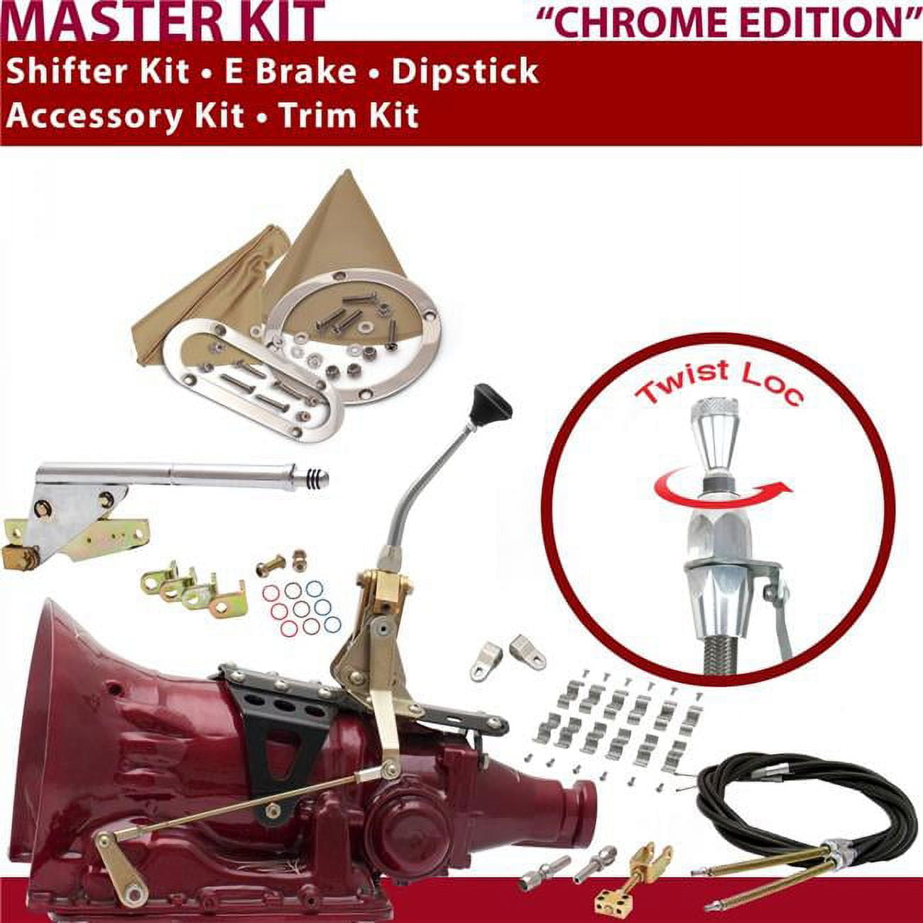 TH200 Shifter Kit 8 in. E Brake Cable Clamp Clevis Trim Kit Dipstick ...