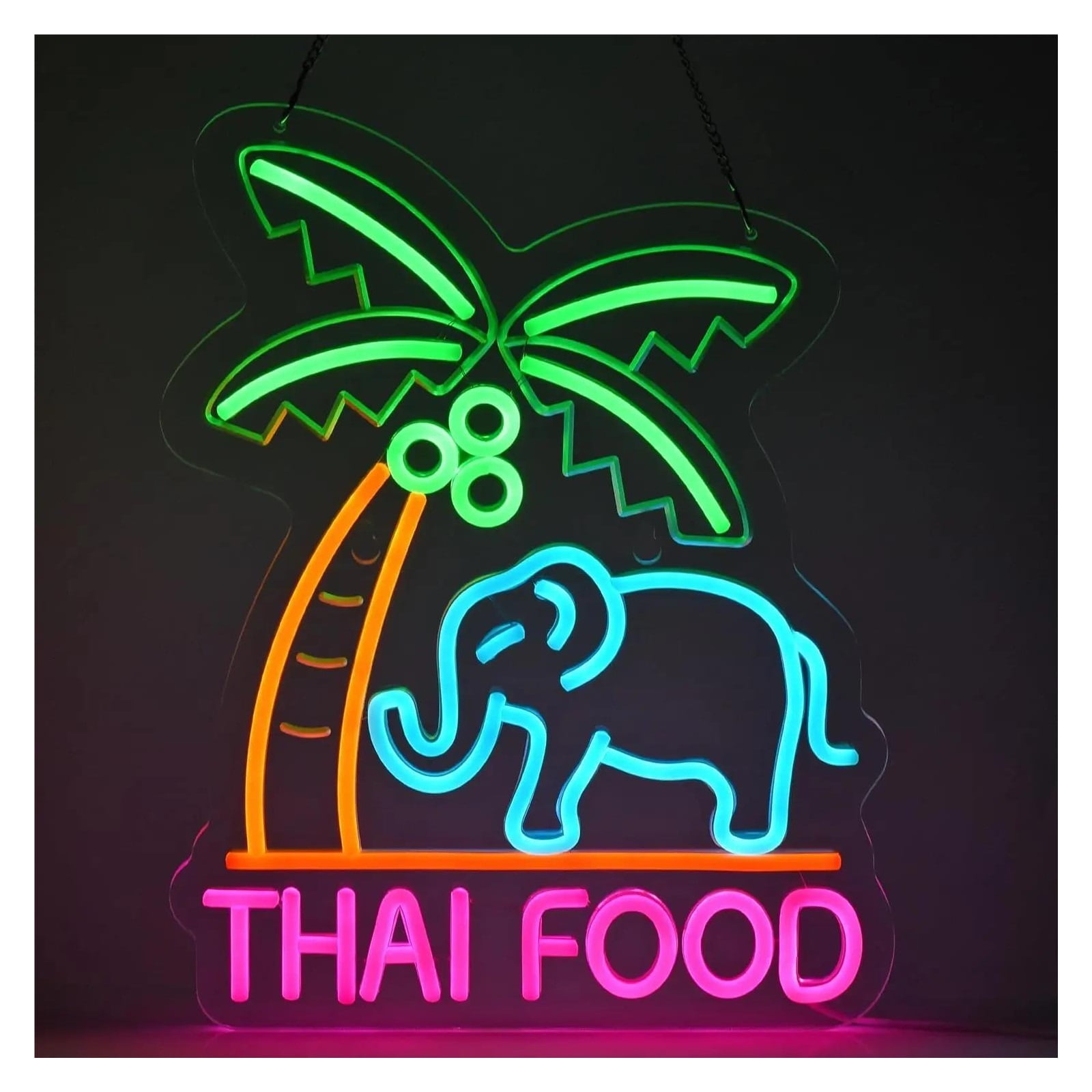 THAI FOOR Neon Sign LED Light For Shop Signage Indoor Restaurant Bar ...