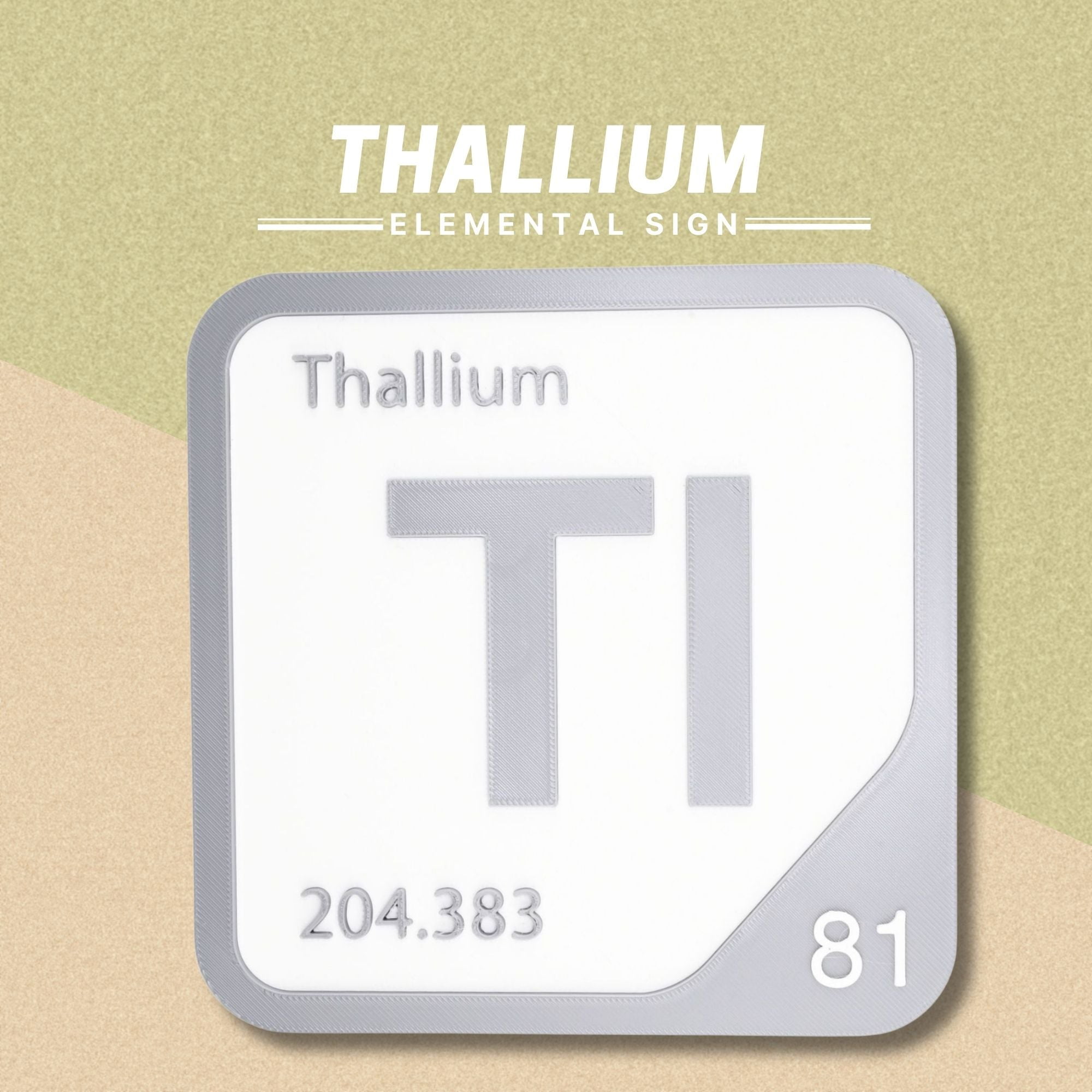 THALLIUM Periodic Table Tile – Educational Wall Art for Science Lovers ...