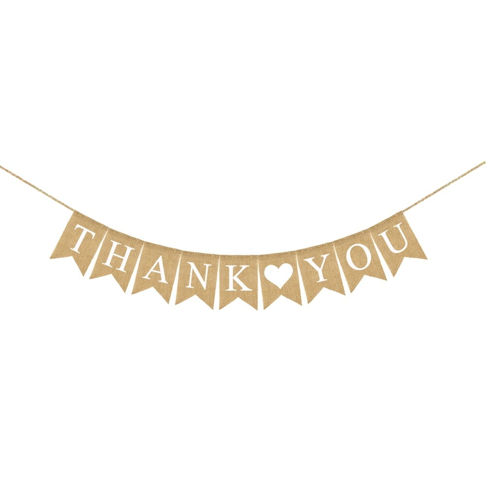 THANK YOU Bunting Banner Linen Hanging Garland Decoration Party ...