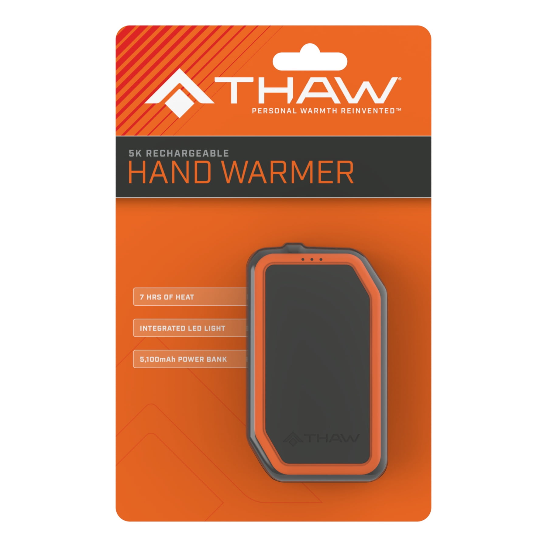 THAW 5K Recharageable Hand Warmer, Portable Electric Pocket Heater ...