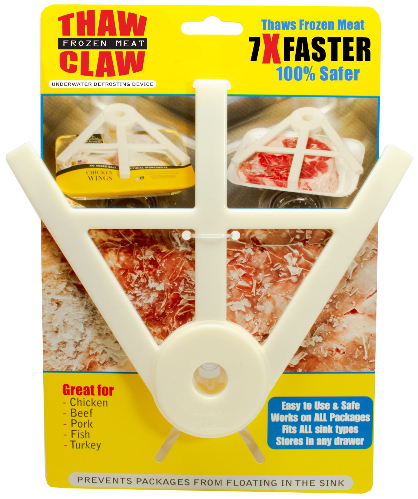 THAW CLAW (WHITE) Helps thaw frozen meat 7X Faster & 100% Safer ...