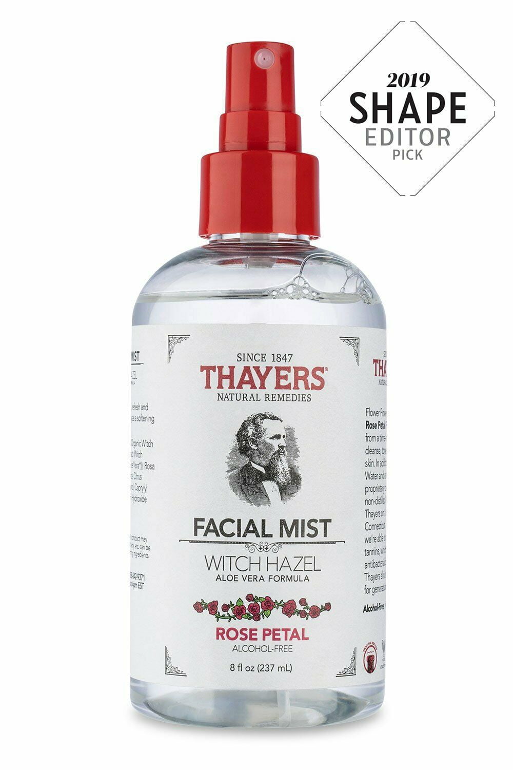 THAYERS Alcohol-Free Witch Hazel Facial Mist Toner with Aloe Vera, Rose ...