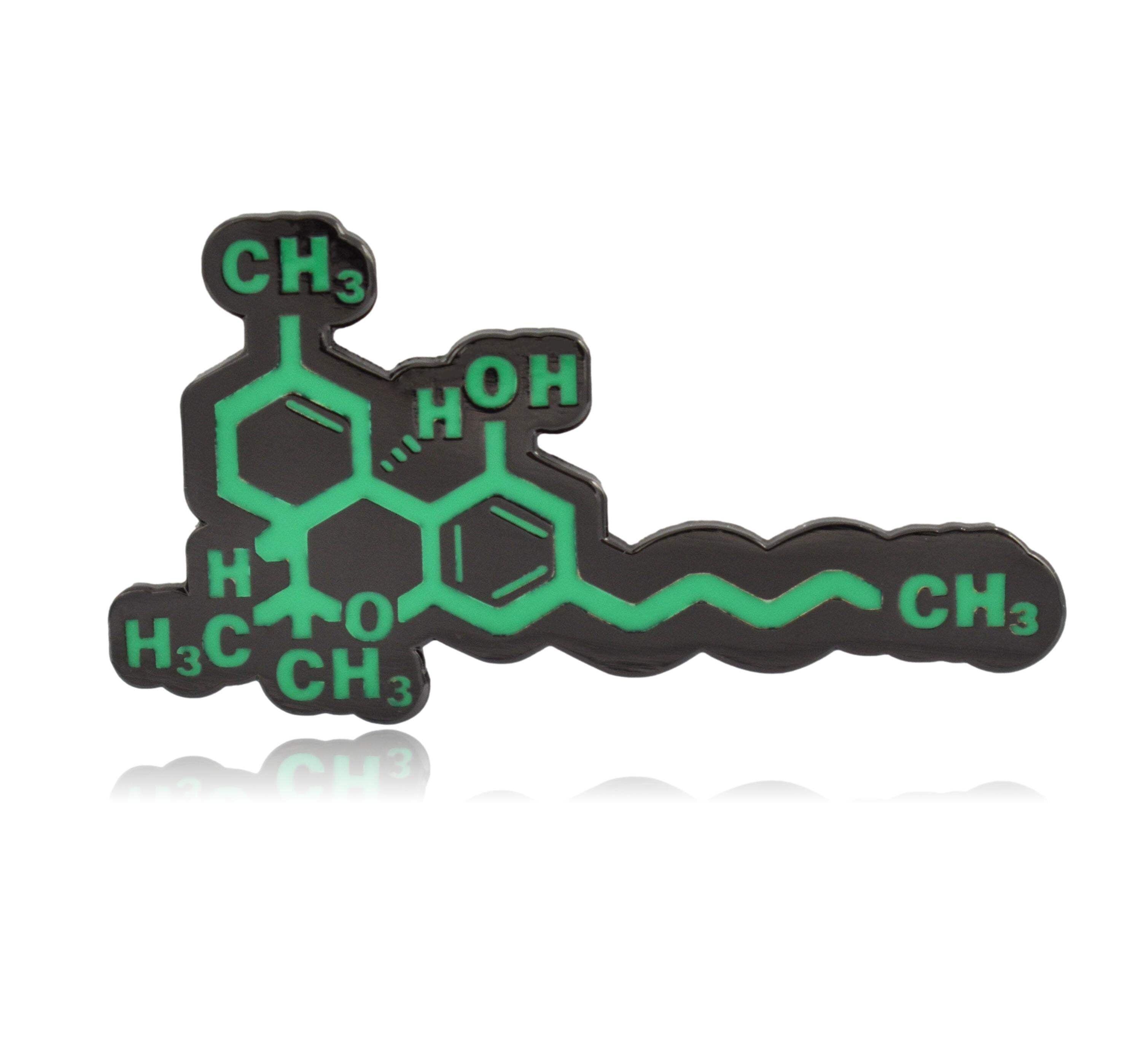 THC Molecule Marijuana Pin | Clayton Jewelry Labs - Walmart.com