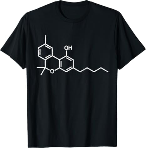 THC Molecule Tetrahydrocannabinol TShirt Chemical Structure T-Shirt ...