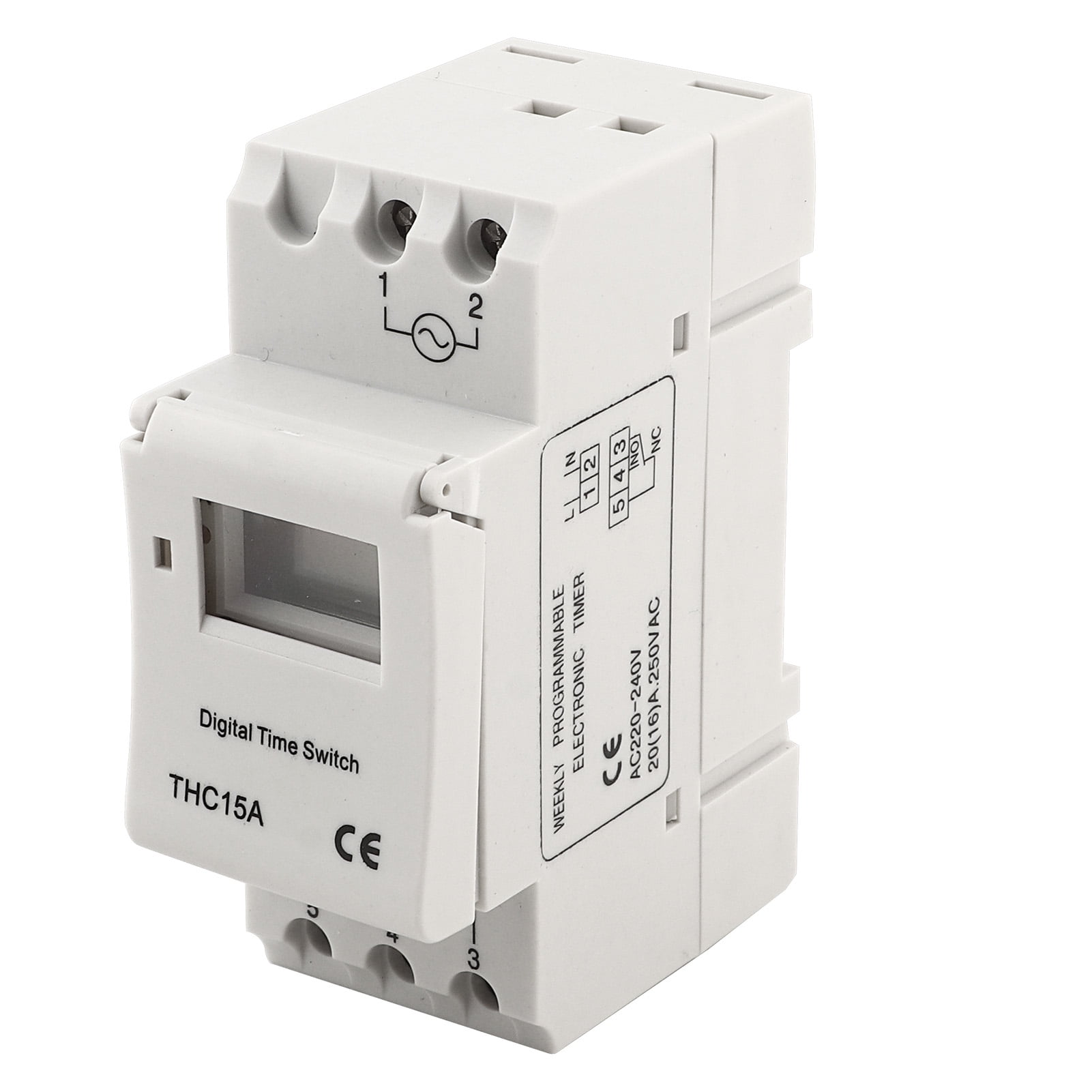THC15A 220-240VAC 20A DIN Rail Digital Programmable Timer Switch for ...