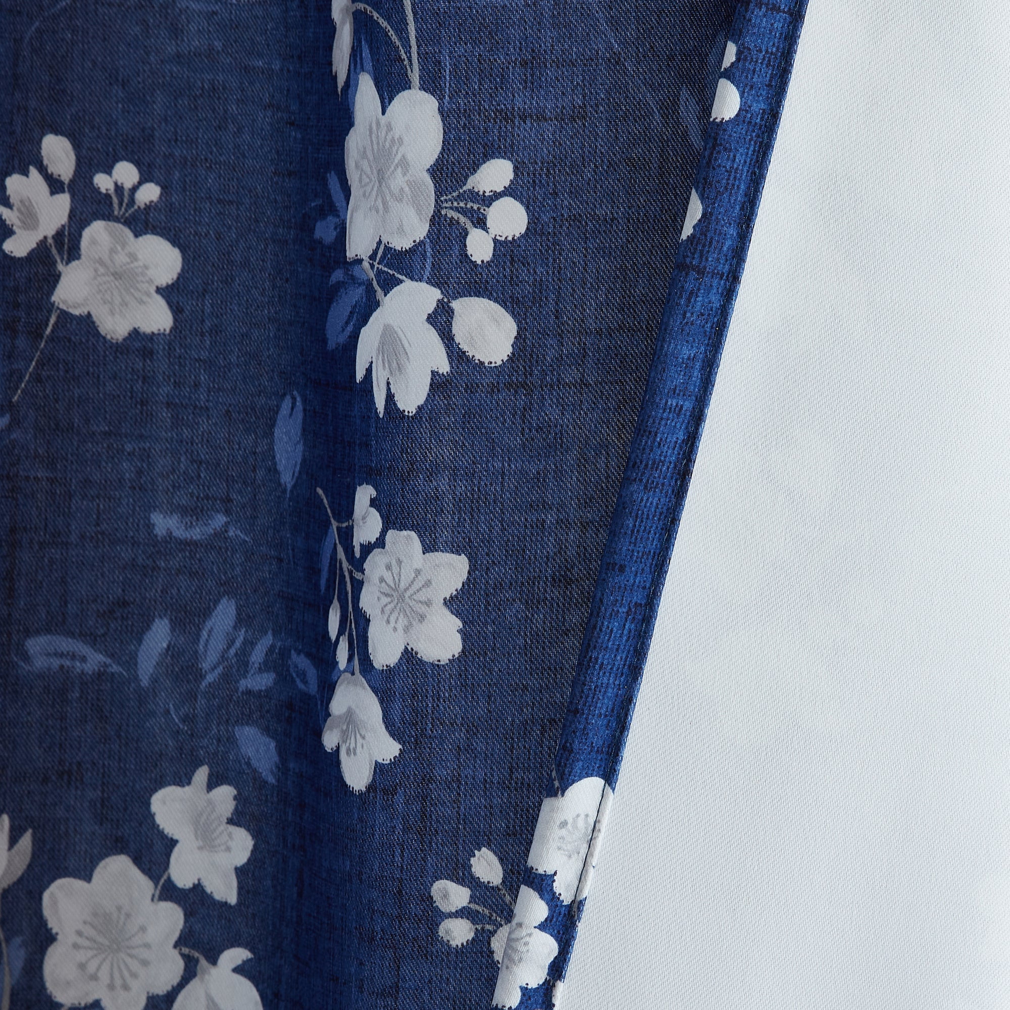 THD Ashlee Floral Patterned Light Blocking Curtain Rod Pocket Pole Top ...