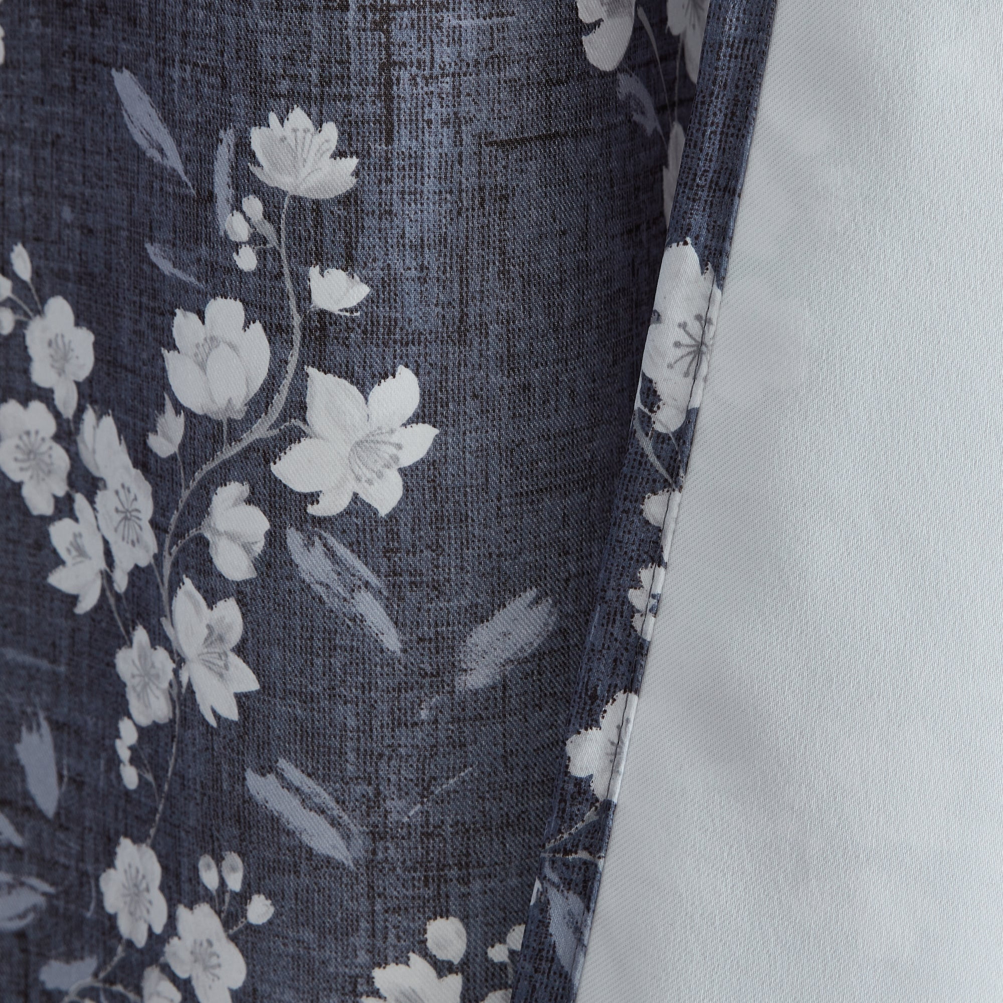 THD Ashlee Floral Patterned Light Blocking Curtain Rod Pocket Pole Top ...