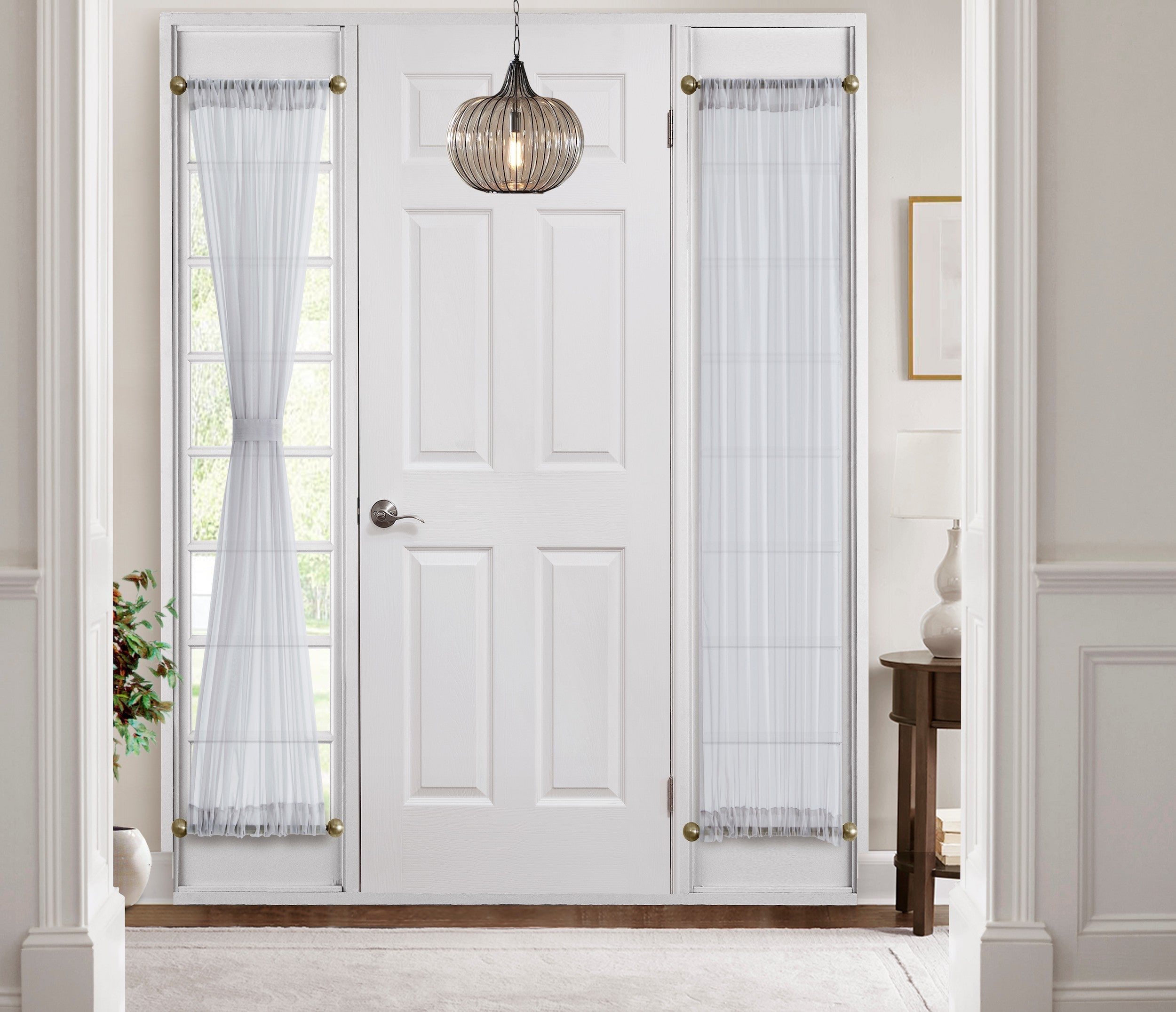 THD Basics Sheer Sunlight Transparent French Door Curtains - Set of 2 ...