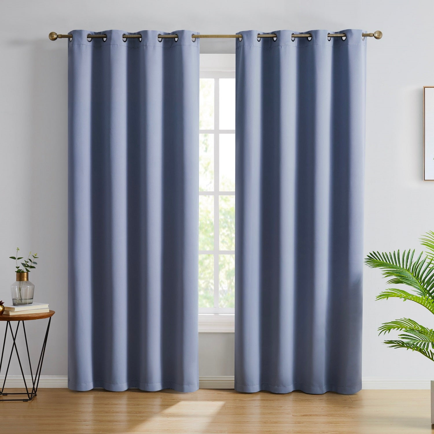 THD Cambridge 100% Blackout Total Privacy Grommet Window Treatment Curtain Panels - Set of 2 ...