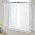 THD Francine Embroidered Sheer Voile Window Curtain Short Rod Pocket ...