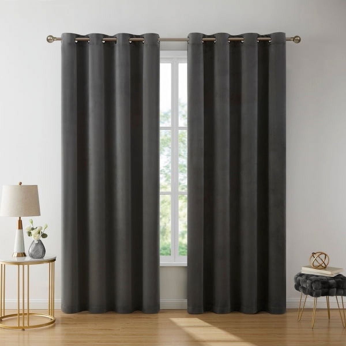 THD Grace Velvet Premium Soft Grommet Window Treatment Curtain Drapery ...