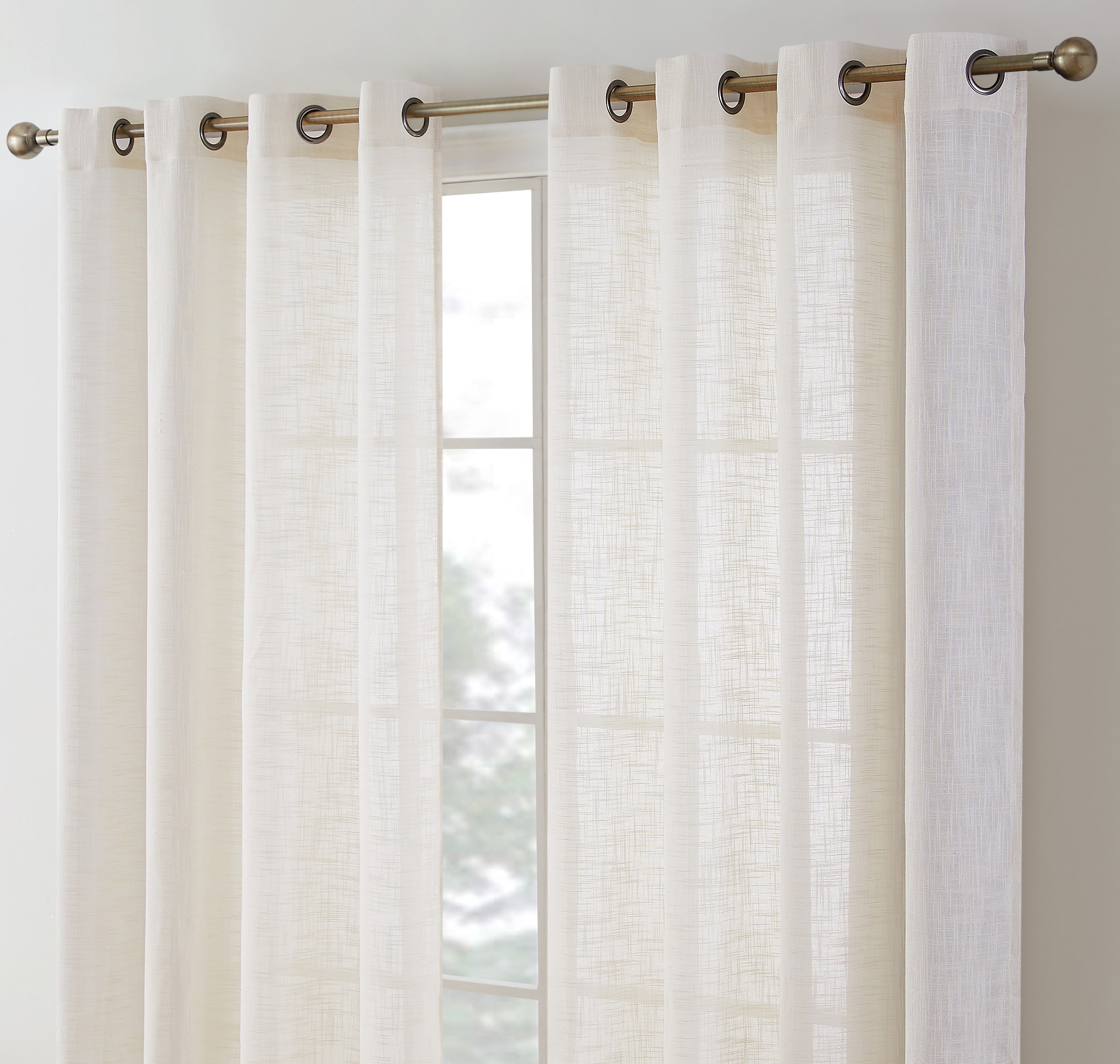 THD Harley Faux Linen Textured Semi Sheer Sun Light Filtering Window ...