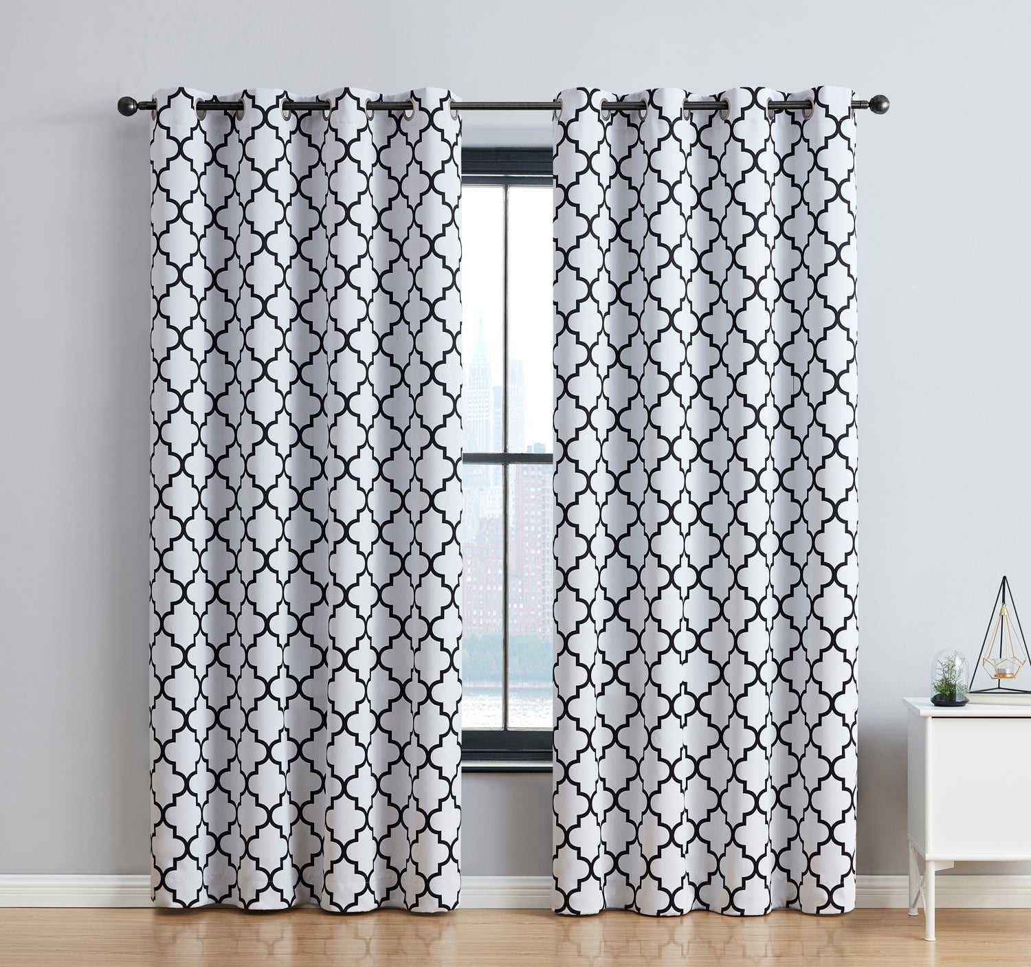 THD Royal Lattice Blackout Curtains, 52” x 84” (2 Panels) - Walmart.com