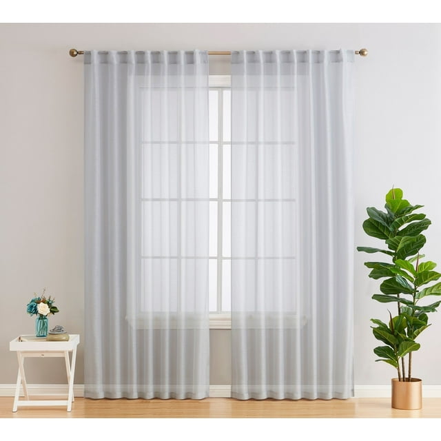 THD Scarlett Semi Sheer Pocket Top & Back Tab Lightweight Window ...